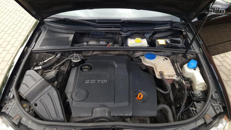 Black Audi A4 2005 in Vilnius, with an engine capacity of 2.00 L and mileage of 332 thousand km for 3450 €, photo 17 on AUTOMOTO.COM.LV