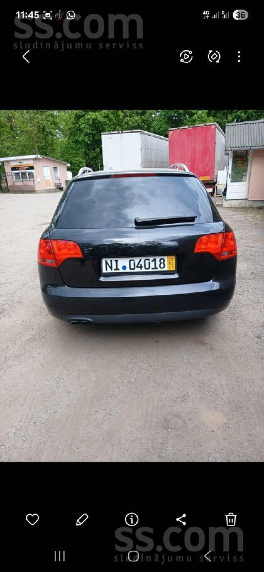 Черный Ауди А4 2005 в Тукумс, объемом двигателя 2.00 л и пробегом 370 тыс. км за 2500 €, фото 4 на AUTOMOTO.COM.LV