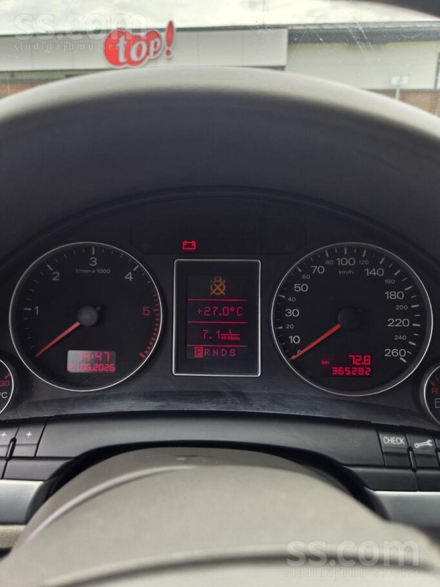 Черный Ауди А4 2005 в Екабпилс, объемом двигателя 2.00 л и пробегом 365 тыс. км за 2500 €, фото 12 на AUTOMOTO.COM.LV