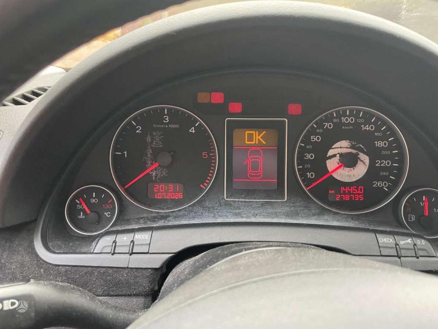 Black Audi A4 2005 in Kaunas, with an engine capacity of 1.97 L and mileage of 279 thousand km for 999 €, photo 8 on AUTOMOTO.COM.LV