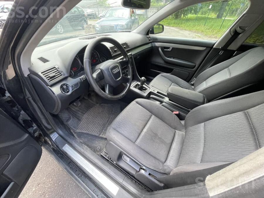 Black Audi A4 2005 in Jurmala, with an engine capacity of 2.00 L and mileage of 0 thousand km for 690 €, photo 9 on AUTOMOTO.COM.LV