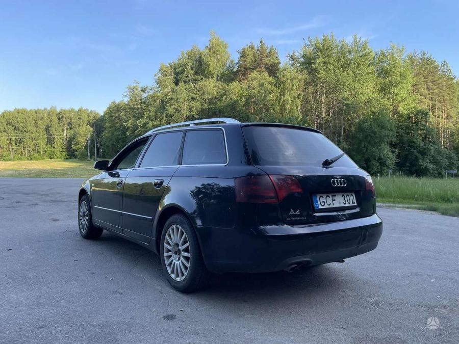 Black Audi A4 2005 in Anyksciai, with an engine capacity of 1.99 L and mileage of 353 thousand km for 999 €, photo 4 on AUTOMOTO.COM.LV