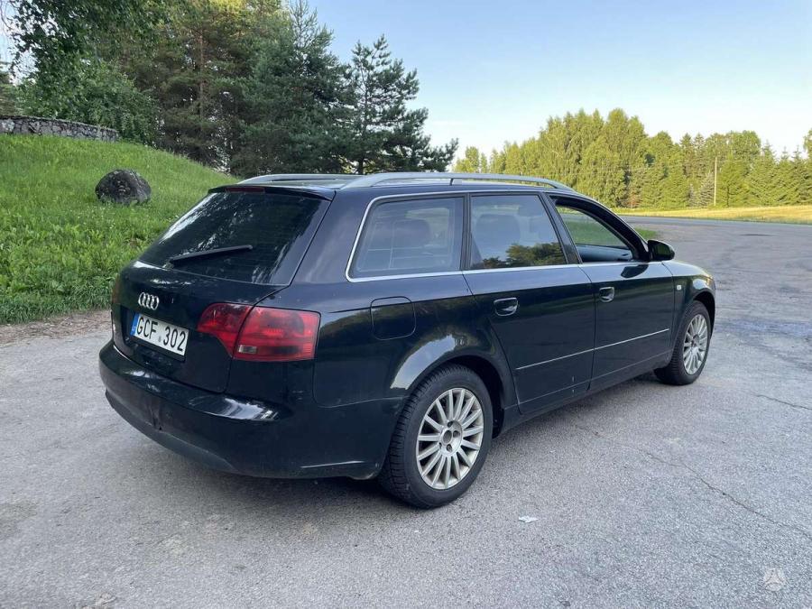 Black Audi A4 2005 in Anyksciai, with an engine capacity of 1.99 L and mileage of 353 thousand km for 999 €, photo 6 on AUTOMOTO.COM.LV