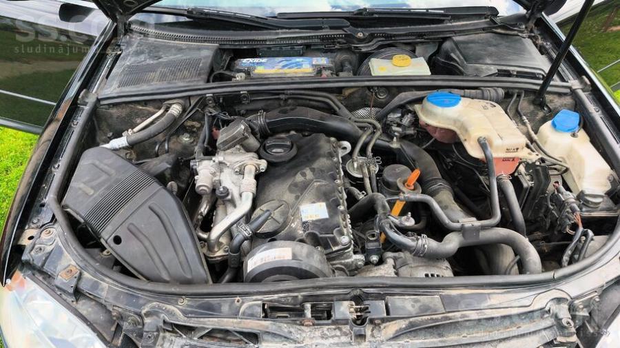 Black Audi A4 2005 in Ludza, with an engine capacity of 2.00 L and mileage of 368 thousand km for 2000 €, photo 5 on AUTOMOTO.COM.LV