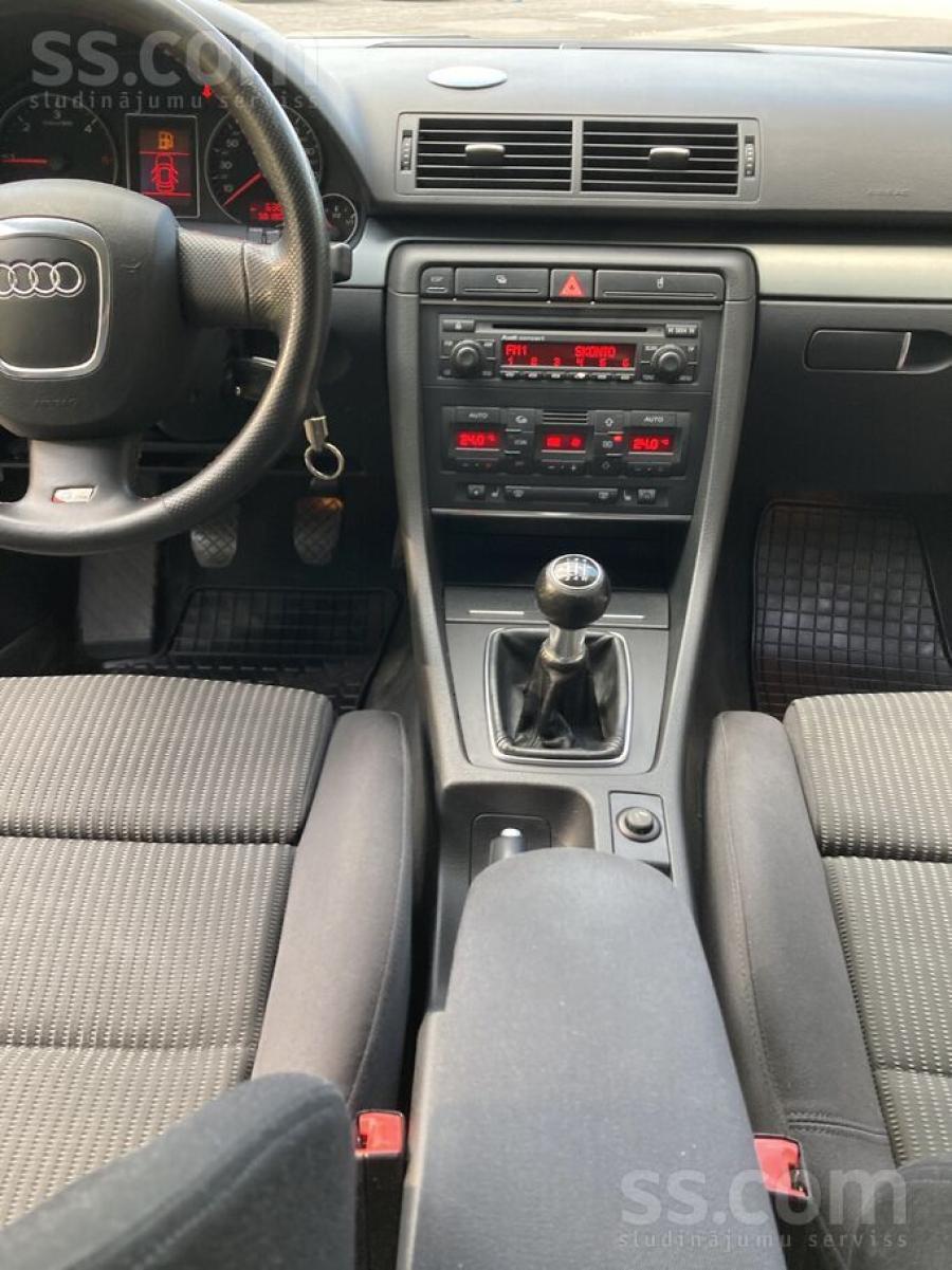 Black Audi A4 2005 in Riga, with an engine capacity of 1.90 L and mileage of 382 thousand km for 3150 €, photo 7 on AUTOMOTO.COM.LV
