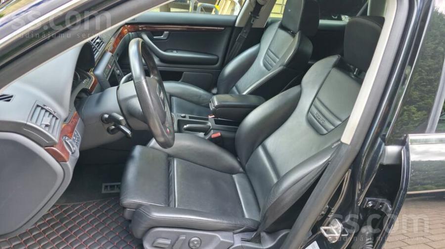Black Audi A4 2005 in Riga, with an engine capacity of 2.00 L and mileage of 269 thousand km for 5650 €, photo 6 on AUTOMOTO.COM.LV