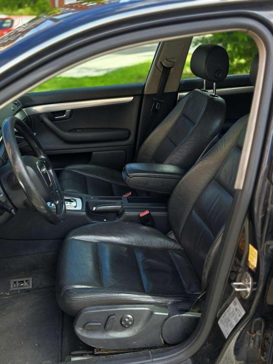 Black Audi A4 2005 in Vilnius, with an engine capacity of 1.99 L and mileage of 420 thousand km for 1600 €, photo 8 on AUTOMOTO.COM.LV