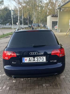 Melns Audi A4 2005 Kauņa, ar dzinēja tilpumu 3.00 L un nobraukumu 360 tūkst. km par 2100 €, foto  vietnē AUTOMOTO.COM.LV