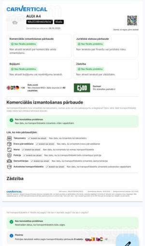 Черный Ауди А4 2006 в Бауска, объемом двигателя 2.00 л и пробегом 396 тыс. км за 3350 €, фото 34 на AUTOMOTO.COM.LV