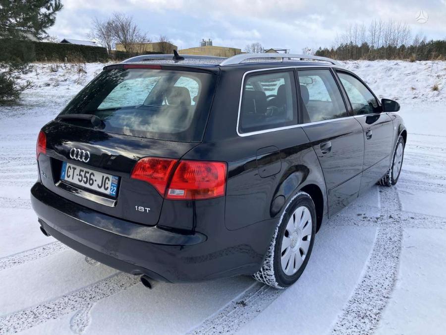Black Audi A4 2006 in Taurage, with an engine capacity of 1.78 L and mileage of 262 thousand km for 2300 €, photo 6 on AUTOMOTO.COM.LV