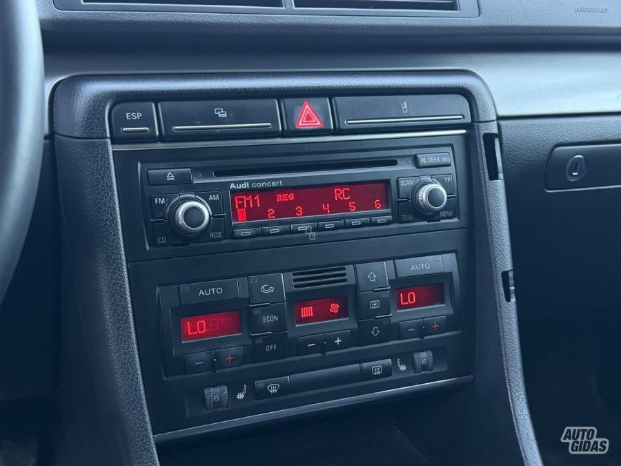 Black Audi A4 2006 in Vilnius, with an engine capacity of 2.00 L and mileage of 327 thousand km for 2050 €, photo 13 on AUTOMOTO.COM.LV