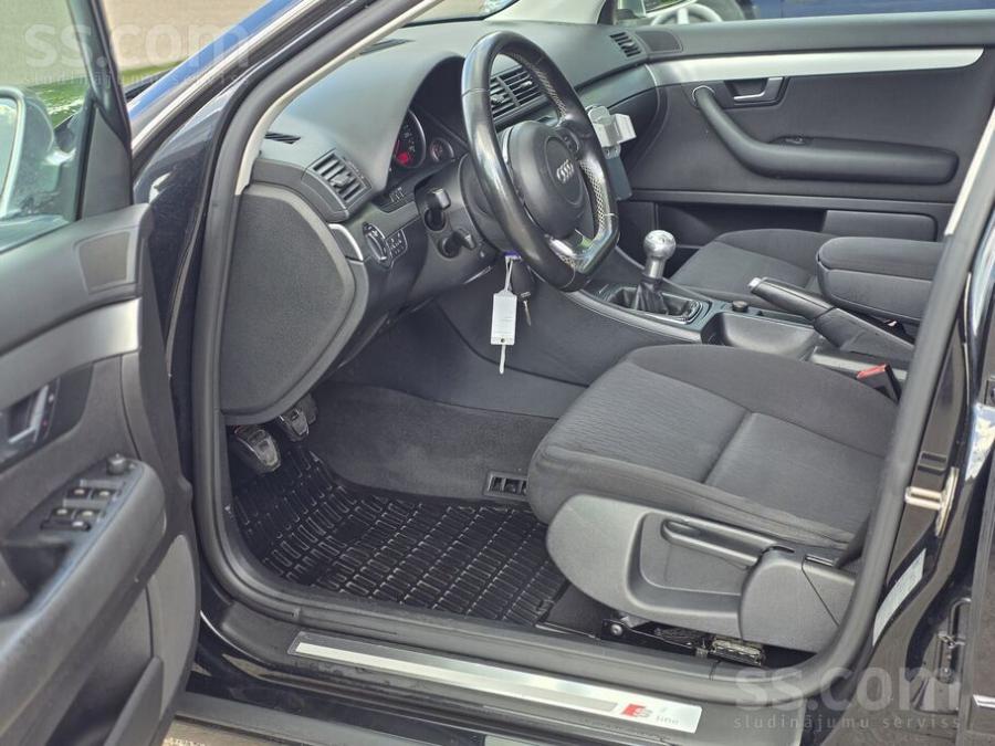 Black Audi A4 2006 in Liepaja, with an engine capacity of 2.00 L and mileage of 288 thousand km for 3450 €, photo 12 on AUTOMOTO.COM.LV
