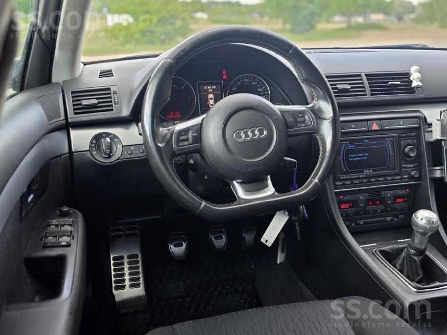Black Audi A4 2006 in Liepaja, with an engine capacity of 2.00 L and mileage of 288 thousand km for 3450 €, photo 14 on AUTOMOTO.COM.LV