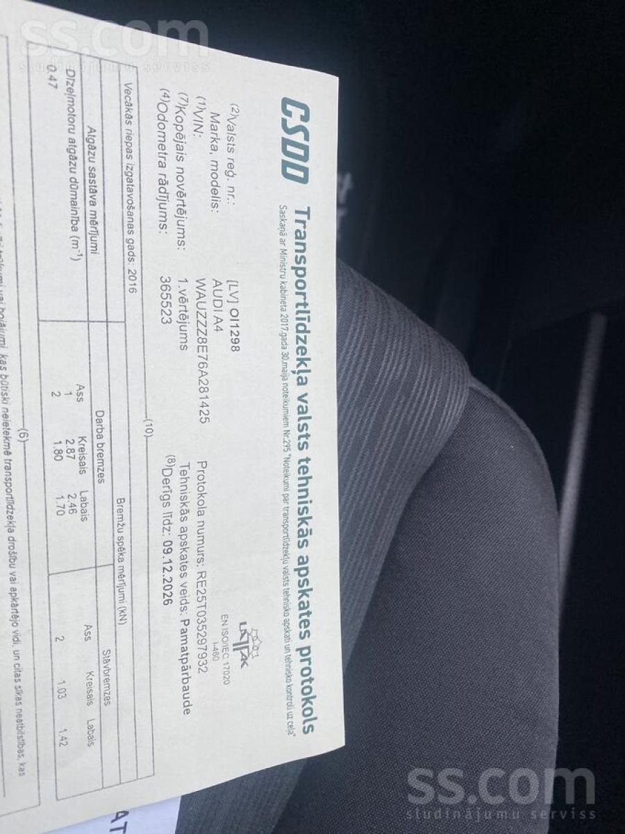 Melns Audi A4 2006 Rēzekne, ar dzinēja tilpumu 2.00 L un nobraukumu 0 tūkst. km par 3650 €, foto 15 vietnē AUTOMOTO.COM.LV