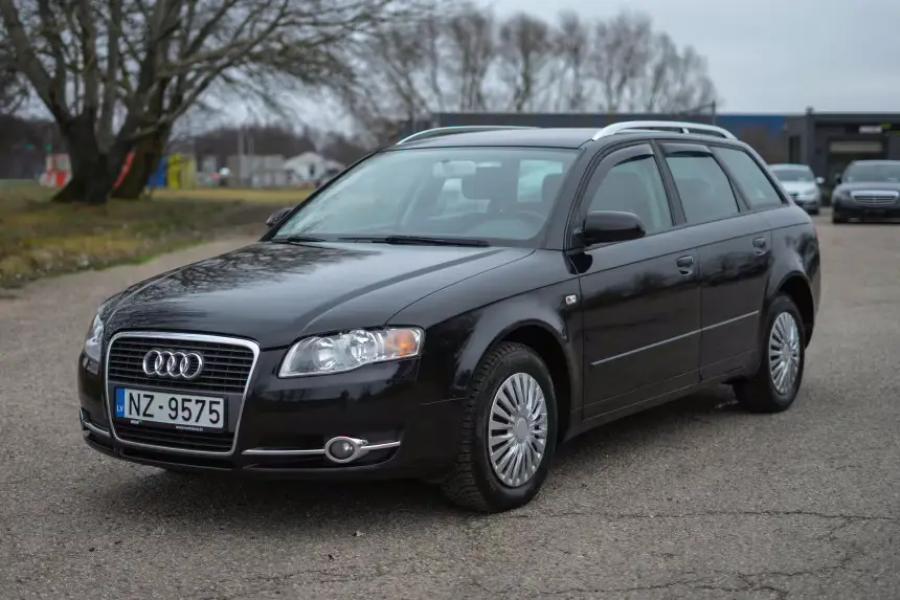 Black Audi A4 2006 in Liepaja, with an engine capacity of 2.00 L and mileage of 302 thousand km for 3800 €, photo 1 on AUTOMOTO.COM.LV