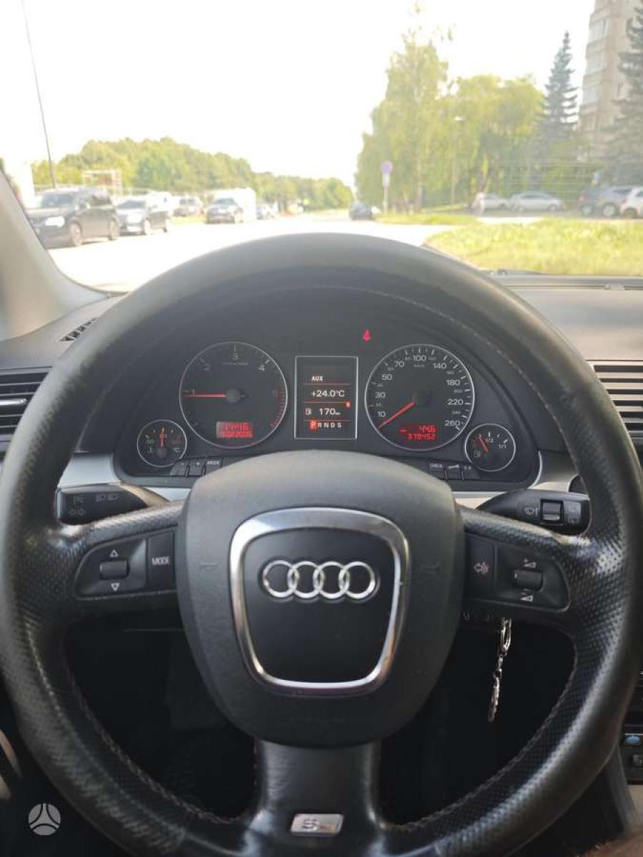 Black Audi A4 2006 in Kaunas, with an engine capacity of 1.99 L and mileage of 379 thousand km for 2350 €, photo 14 on AUTOMOTO.COM.LV