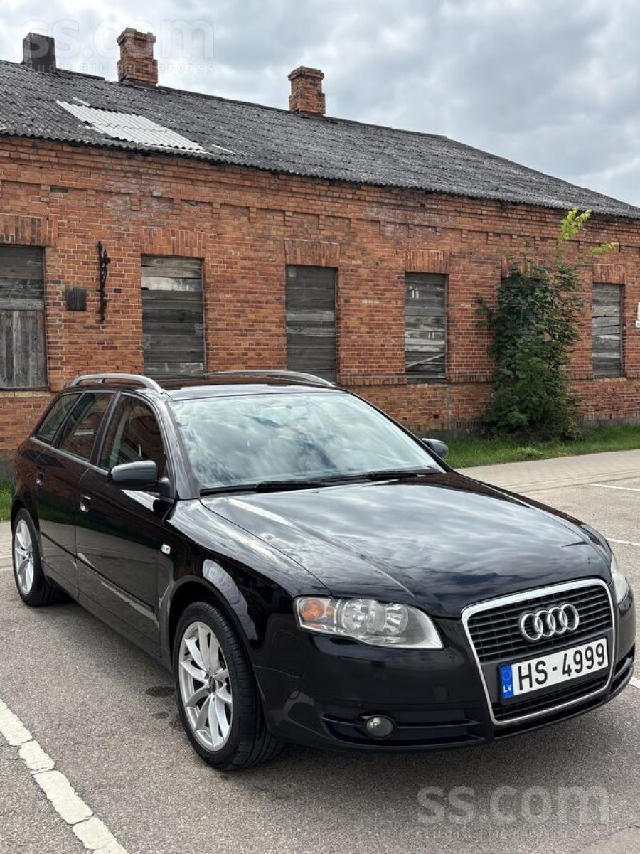 Black Audi A4 2006 in Daugavpils, with an engine capacity of 2.00 L and mileage of 321 thousand km for 1900 €, photo 1 on AUTOMOTO.COM.LV