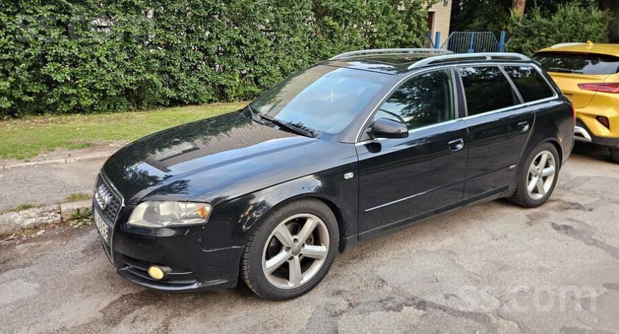 Black Audi A4 2006 in Riga, with an engine capacity of 2.00 L and mileage of 415 thousand km for 2390 €, photo 1 on AUTOMOTO.COM.LV