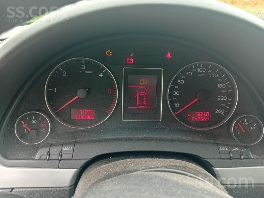 Black Audi A4 2006 in Preili, with an engine capacity of 2.70 L and mileage of 243 thousand km for 2499 €, photo 12 on AUTOMOTO.COM.LV