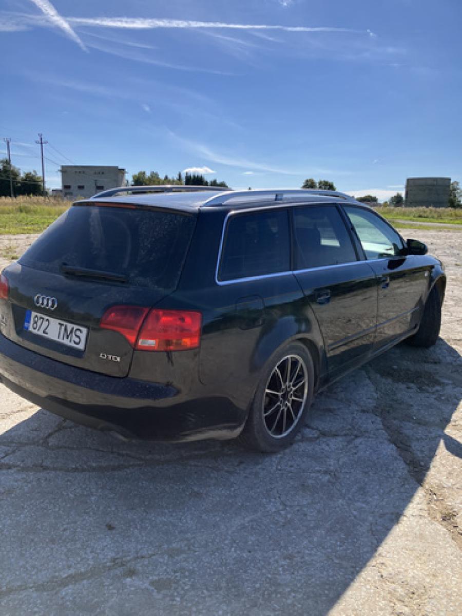 Black Audi A4 2006 in Tallinn, with an engine capacity of 2.00 L and mileage of 401 thousand km for 2399 €, photo 4 on AUTOMOTO.COM.LV