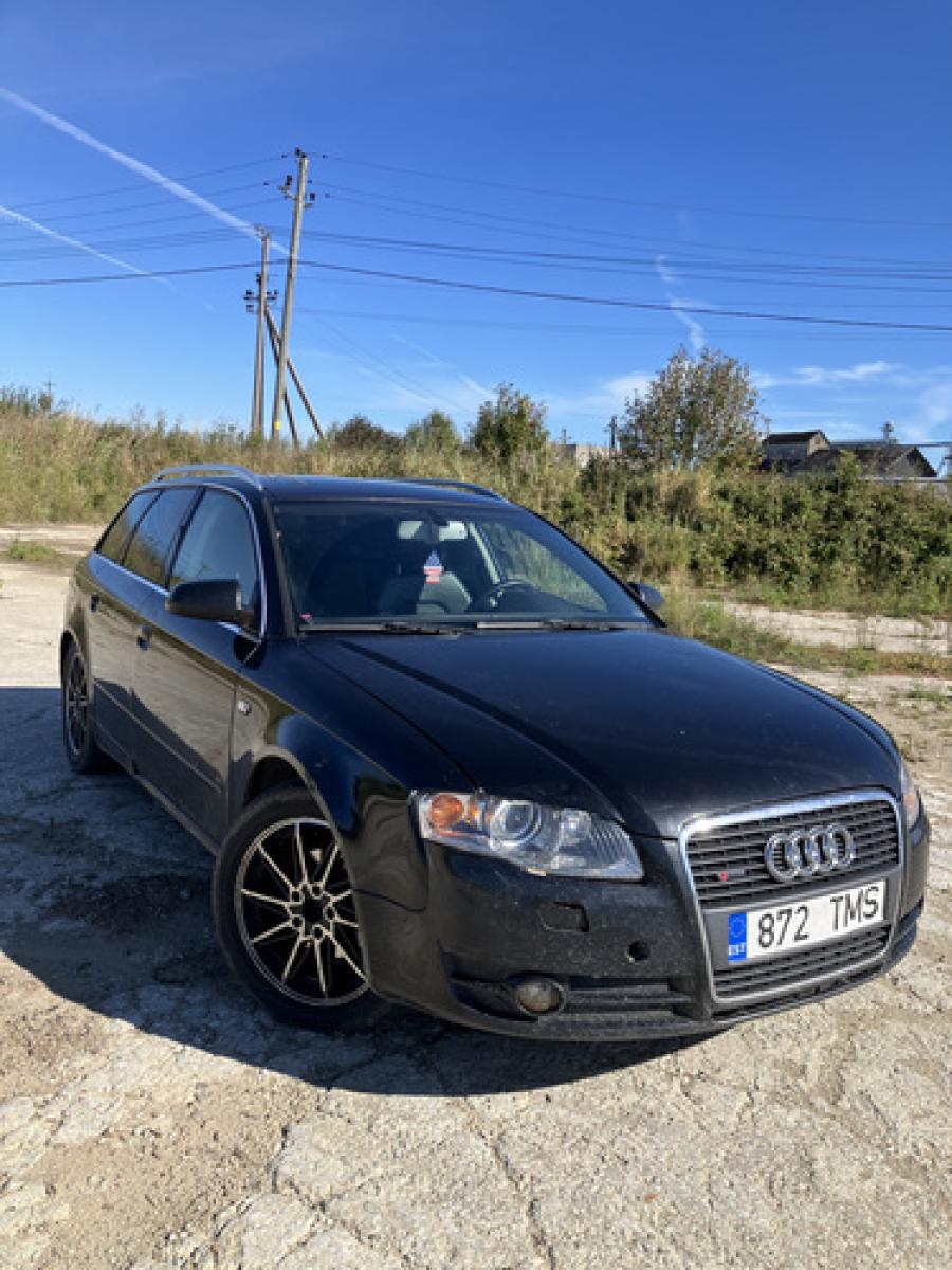 Black Audi A4 2006 in Tallinn, with an engine capacity of 2.00 L and mileage of 401 thousand km for 2399 €, photo 5 on AUTOMOTO.COM.LV