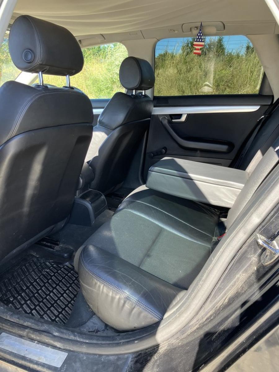 Black Audi A4 2006 in Tallinn, with an engine capacity of 2.00 L and mileage of 401 thousand km for 2399 €, photo 15 on AUTOMOTO.COM.LV