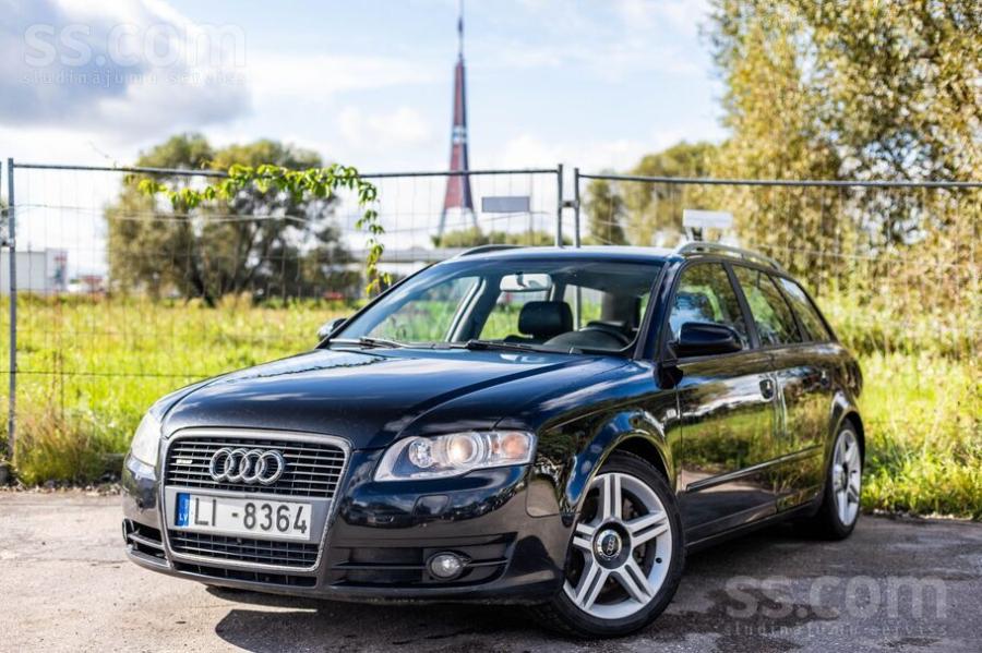 Black Audi A4 2006 in Riga, with an engine capacity of 2.70 L and mileage of 348 thousand km for 3790 €, photo 1 on AUTOMOTO.COM.LV