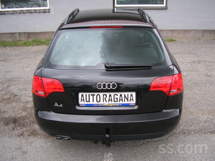Black Audi A4 2006 in Riga, with an engine capacity of 1.90 L and mileage of 0 thousand km for 5450 €, photo 7 on AUTOMOTO.COM.LV