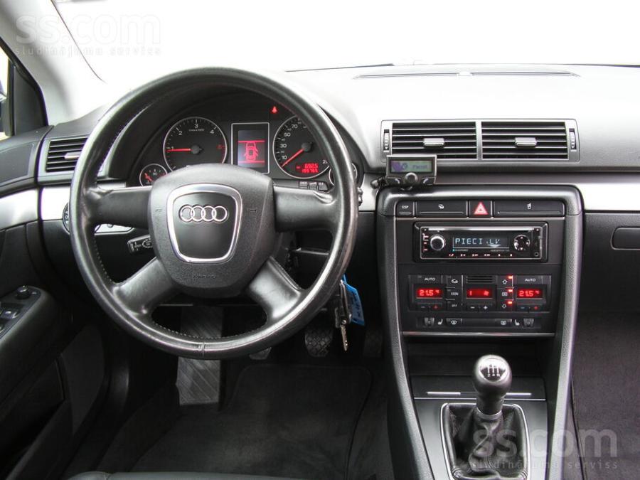 Black Audi A4 2006 in Riga, with an engine capacity of 1.90 L and mileage of 0 thousand km for 5450 €, photo 15 on AUTOMOTO.COM.LV