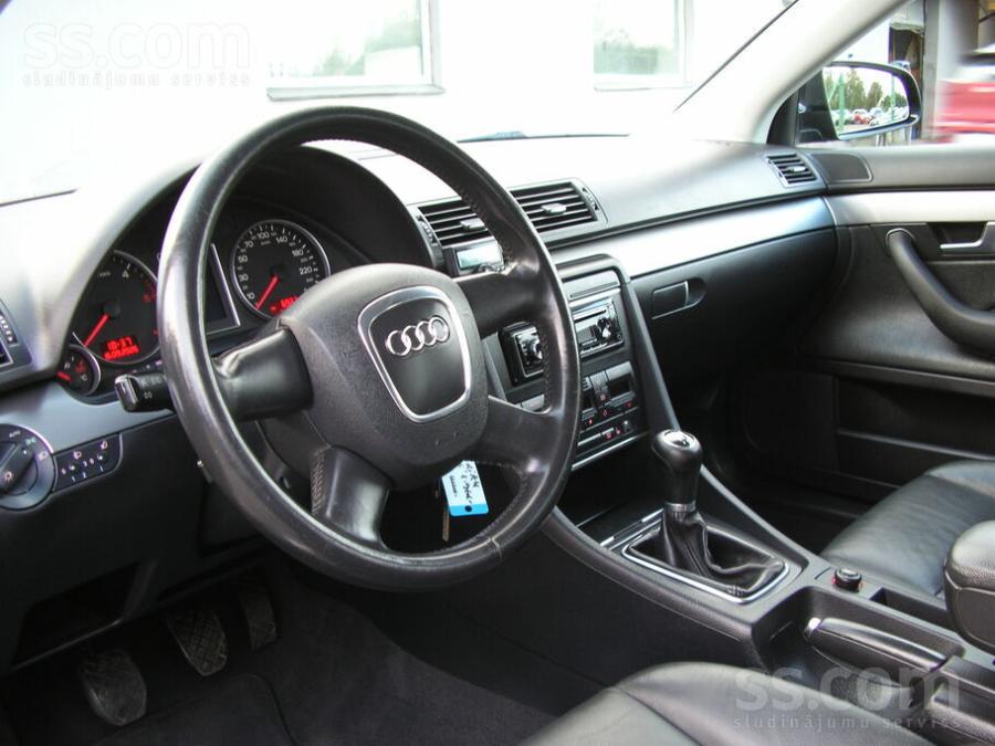 Black Audi A4 2006 in Riga, with an engine capacity of 1.90 L and mileage of 0 thousand km for 5450 €, photo 17 on AUTOMOTO.COM.LV
