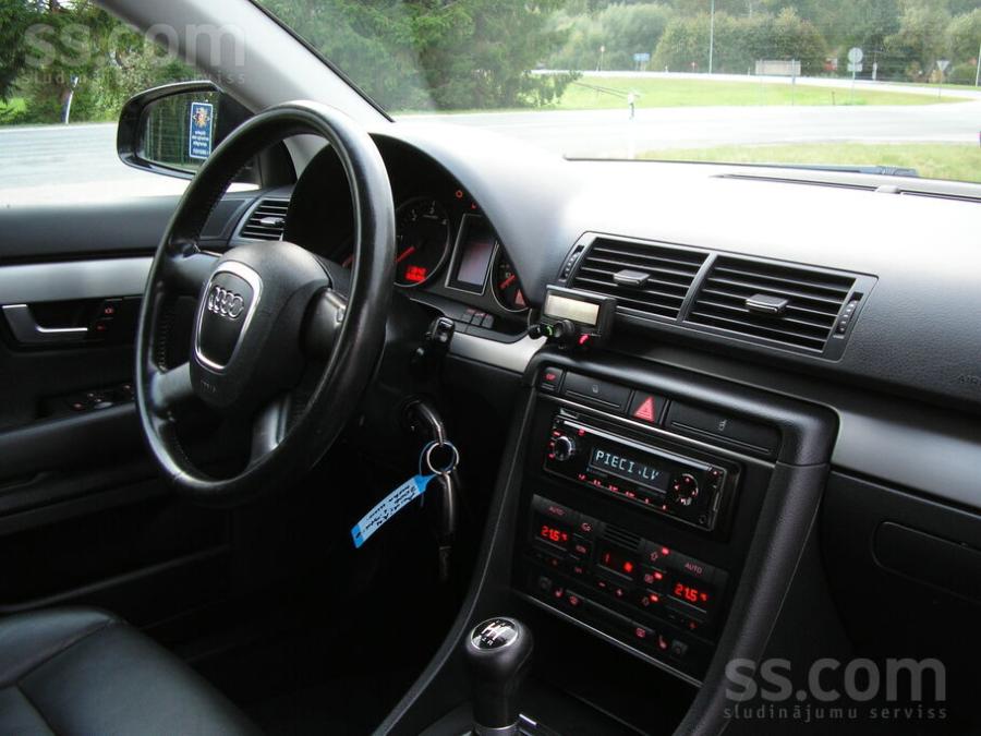 Black Audi A4 2006 in Riga, with an engine capacity of 1.90 L and mileage of 0 thousand km for 5450 €, photo 25 on AUTOMOTO.COM.LV