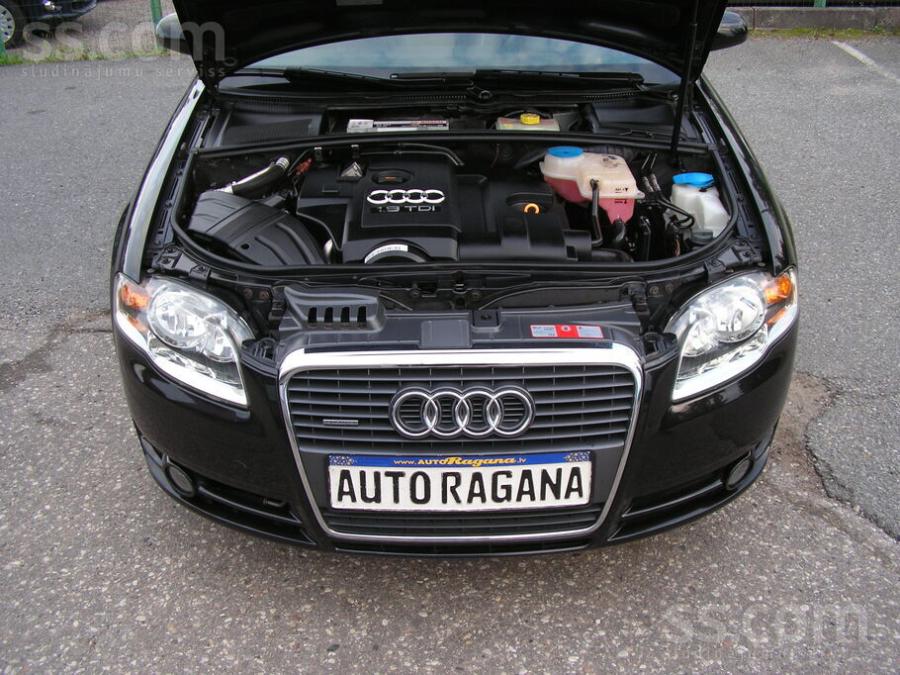 Black Audi A4 2006 in Riga, with an engine capacity of 1.90 L and mileage of 0 thousand km for 5450 €, photo 26 on AUTOMOTO.COM.LV