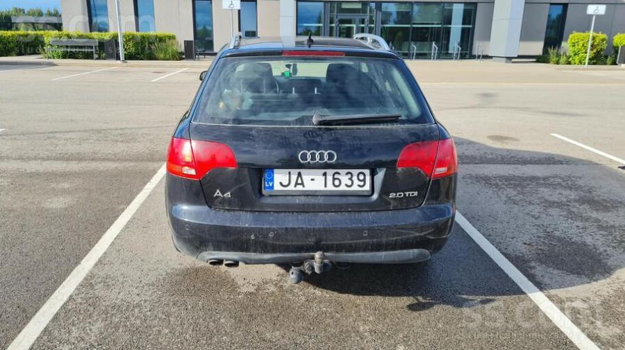 Black Audi A4 2006 in Tukums, with an engine capacity of 1.90 L and mileage of 387 thousand km for 1990 €, photo 6 on AUTOMOTO.COM.LV