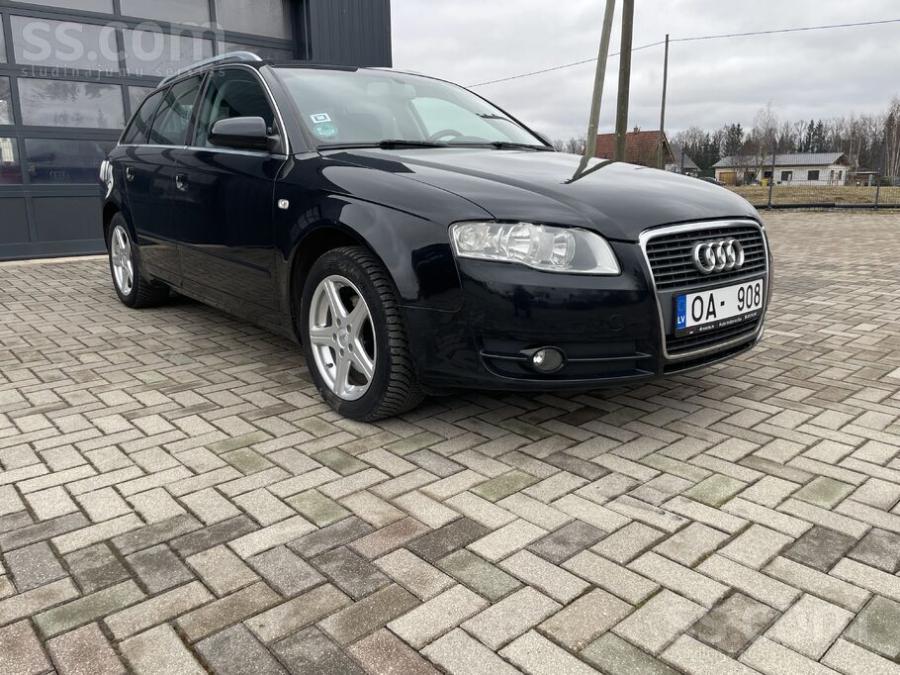 Black Audi A4 2007 in Ogre, with an engine capacity of 1.90 L and mileage of 0 thousand km for 1650 €, photo 6 on AUTOMOTO.COM.LV