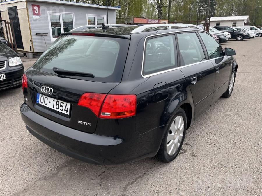Black Audi A4 2007 in Riga, with an engine capacity of 1.90 L and mileage of 0 thousand km for 4350 €, photo 6 on AUTOMOTO.COM.LV