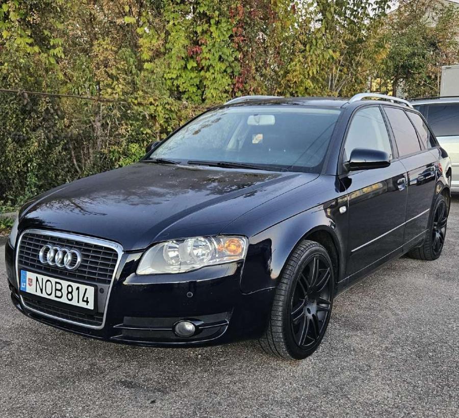 Black Audi A4 2007 in Kaunas, with an engine capacity of 1.97 L and mileage of 421 thousand km for 2350 €, photo 1 on AUTOMOTO.COM.LV