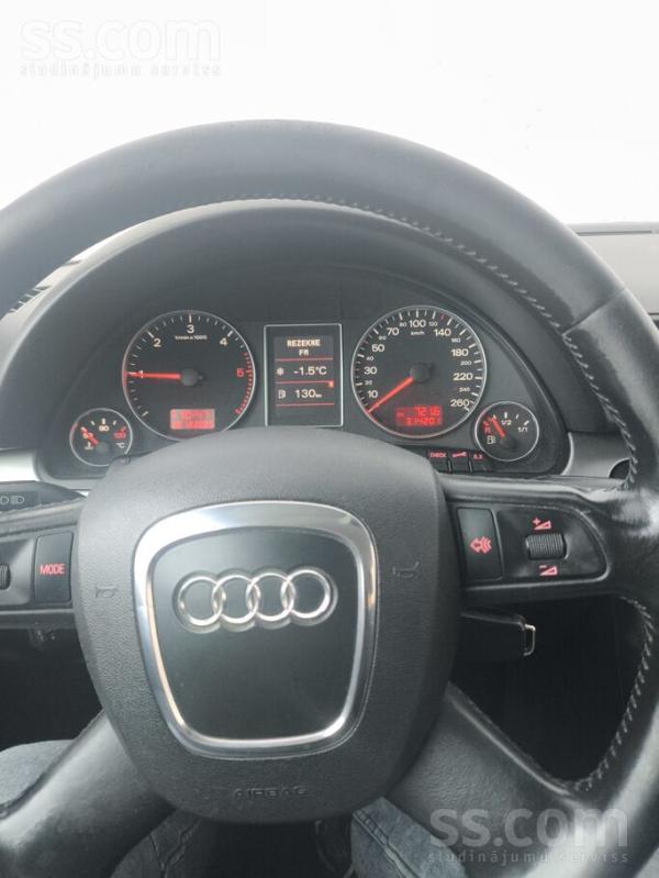 Black Audi A4 2007 in Rezekne, with an engine capacity of 2.00 L and mileage of 314 thousand km for 2850 €, photo 8 on AUTOMOTO.COM.LV