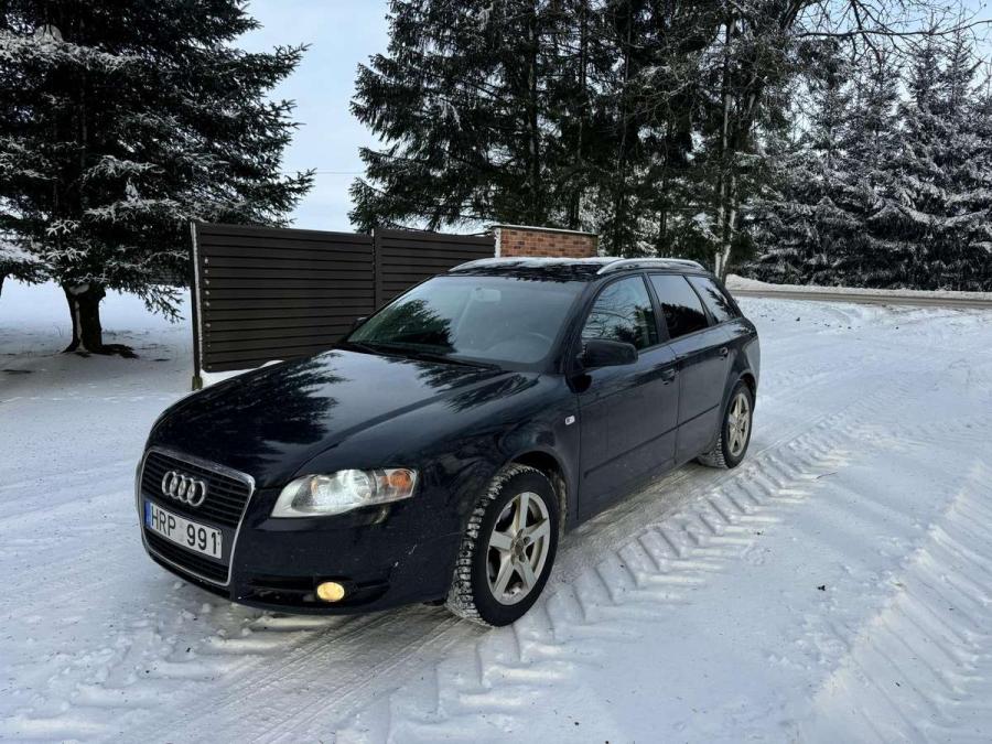 Black Audi A4 2007 in Klaipeda, with an engine capacity of 1.99 L and mileage of 294 thousand km for 1450 €, photo 1 on AUTOMOTO.COM.LV