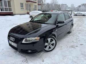 Melns Audi A4 2007 Viļņa, ar dzinēja tilpumu 1.99 L un nobraukumu 280 tūkst. km par 3250 €, foto  vietnē AUTOMOTO.COM.LV