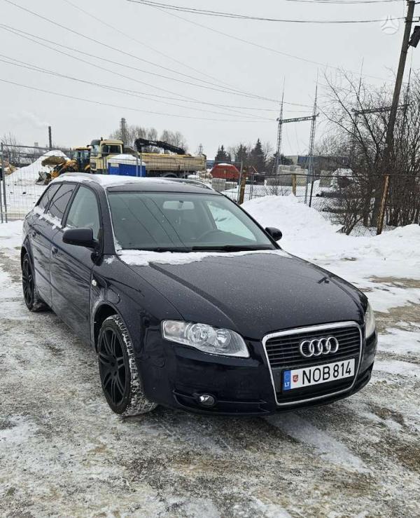 Black Audi A4 2007 in Kaunas, with an engine capacity of 1.97 L and mileage of 400 thousand km for 2650 €, photo 1 on AUTOMOTO.COM.LV