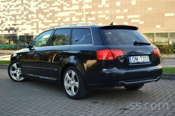 Black Audi A4 2007 in Jelgava, with an engine capacity of 2.00 L and mileage of 0 thousand km for 4390 €, photo 4 on AUTOMOTO.COM.LV