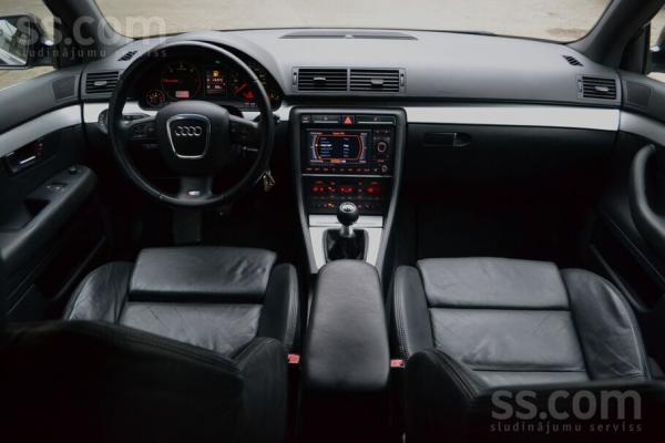 Black Audi A4 2007 in Jelgava, with an engine capacity of 2.00 L and mileage of 0 thousand km for 4390 €, photo 8 on AUTOMOTO.COM.LV