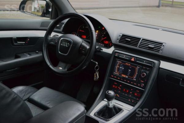 Black Audi A4 2007 in Jelgava, with an engine capacity of 2.00 L and mileage of 0 thousand km for 4390 €, photo 9 on AUTOMOTO.COM.LV