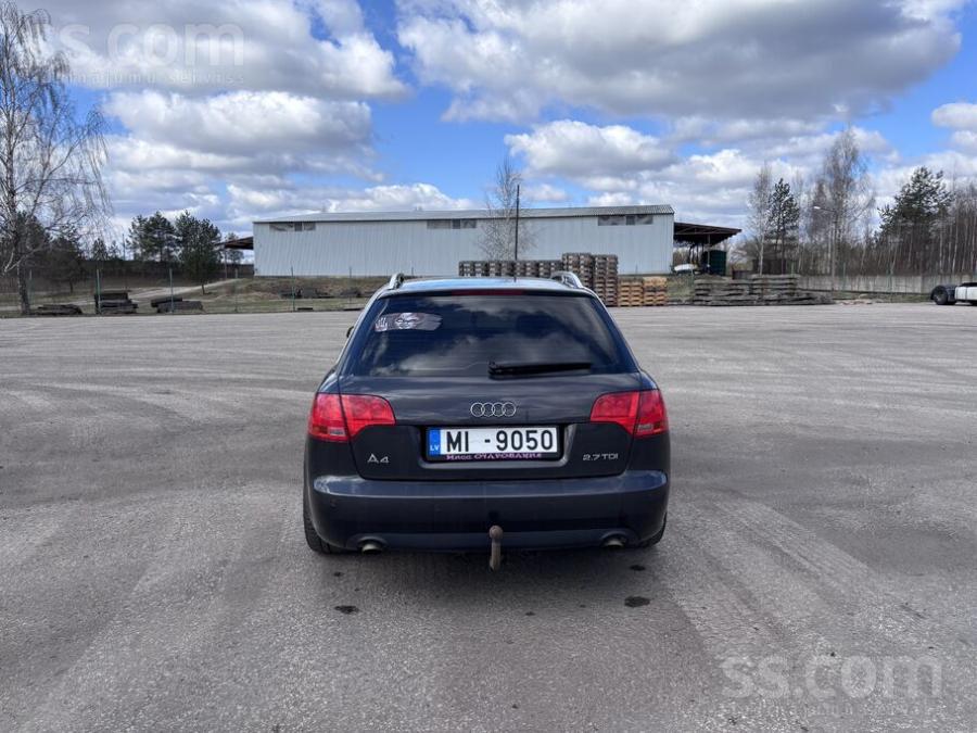 Black Audi A4 2007 in Daugavpils, with an engine capacity of 2.70 L and mileage of 408 thousand km for 2750 €, photo 5 on AUTOMOTO.COM.LV