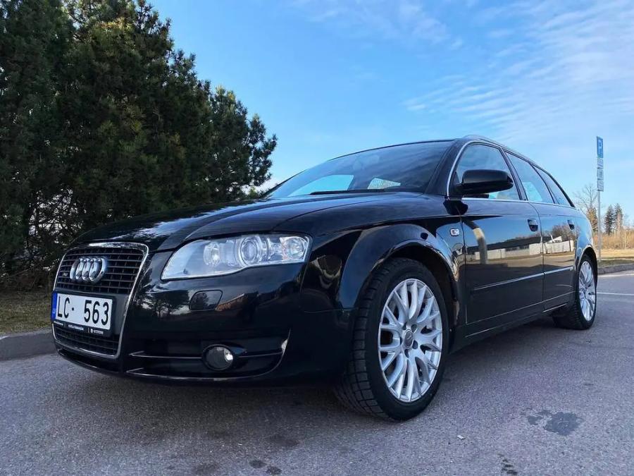 Black Audi A4 2007 in Cesis, with an engine capacity of 2.00 L and mileage of 262 thousand km for 3699 €, photo 1 on AUTOMOTO.COM.LV