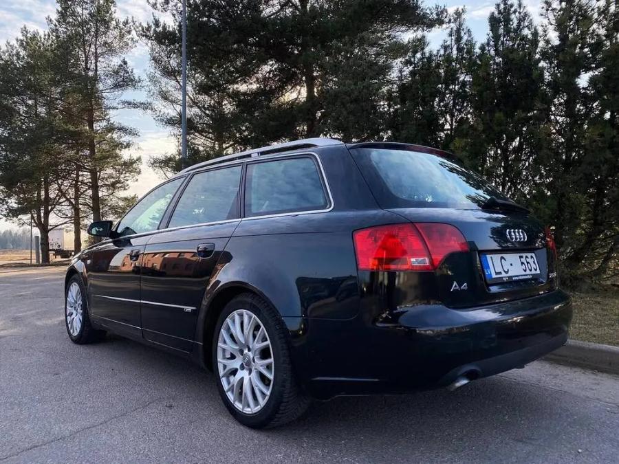 Black Audi A4 2007 in Cesis, with an engine capacity of 2.00 L and mileage of 262 thousand km for 3699 €, photo 8 on AUTOMOTO.COM.LV