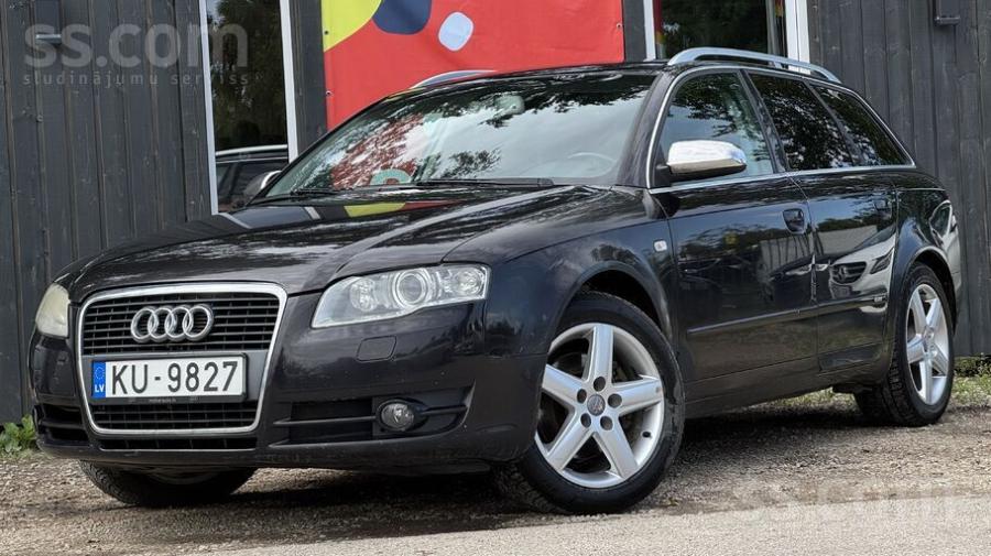 Black Audi A4 2007 in Riga, with an engine capacity of 2.00 L and mileage of 390 thousand km for 1490 €, photo 1 on AUTOMOTO.COM.LV