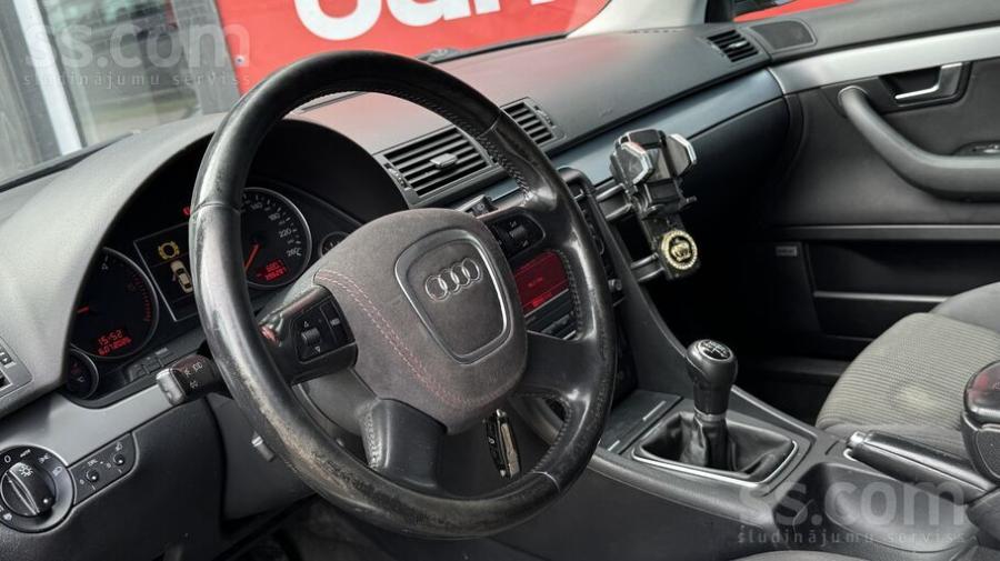 Black Audi A4 2007 in Riga, with an engine capacity of 2.00 L and mileage of 390 thousand km for 1490 €, photo 6 on AUTOMOTO.COM.LV