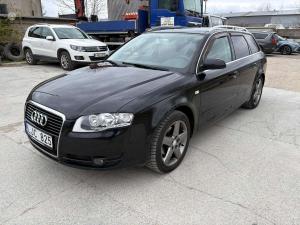 Black Audi A4 2007 in Vilnius, with an engine capacity of 1.99 L and mileage of 259 thousand km for 700 €, photo  on AUTOMOTO.COM.LV