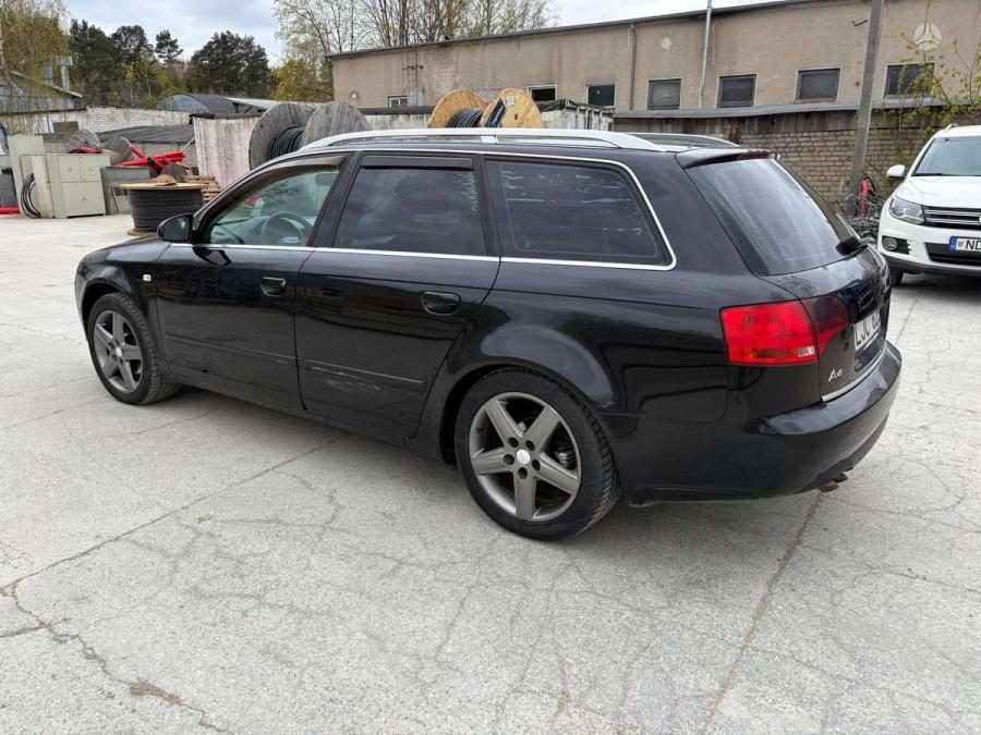 Black Audi A4 2007 in Vilnius, with an engine capacity of 1.99 L and mileage of 259 thousand km for 700 €, photo 7 on AUTOMOTO.COM.LV
